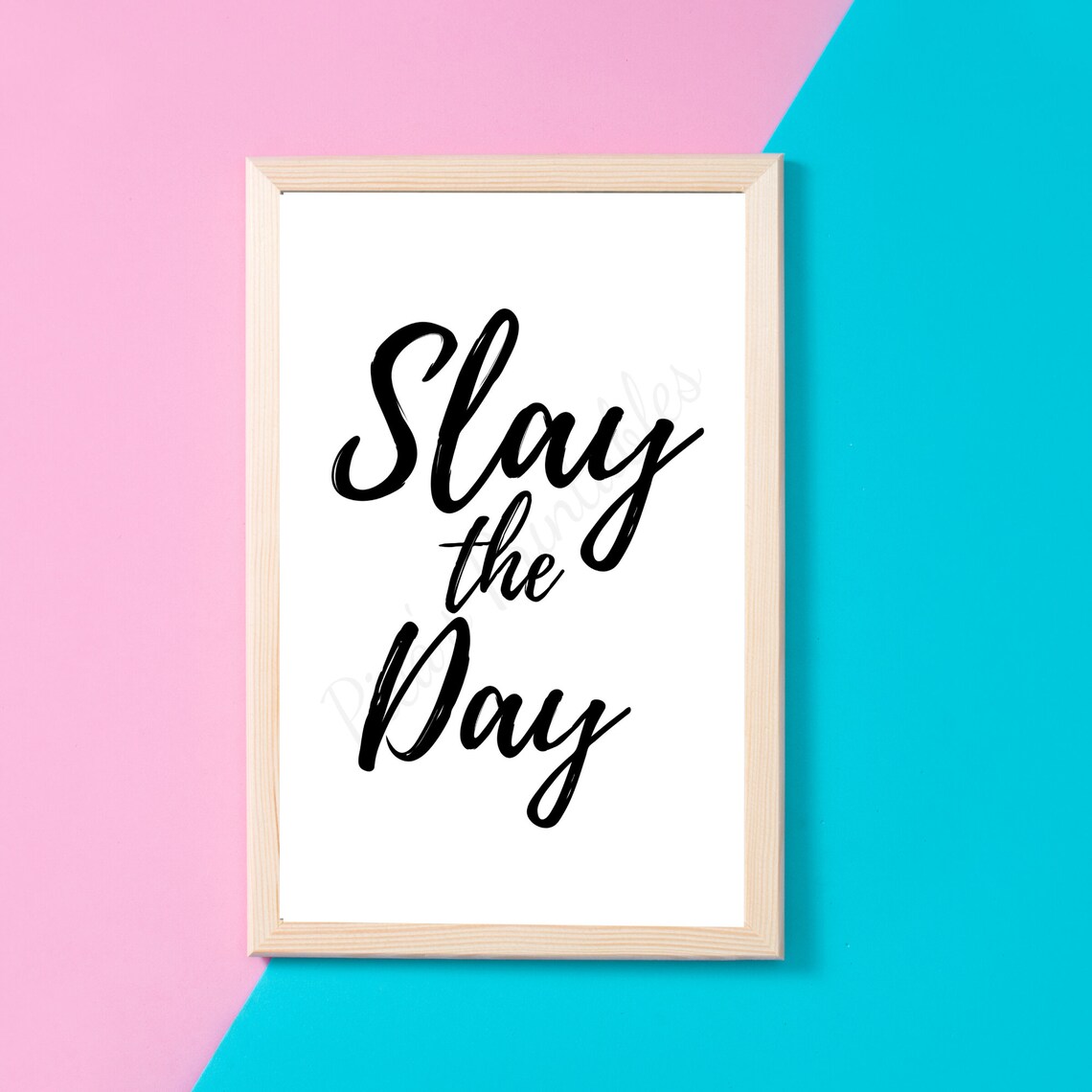 Digital Quote Print Slay the Day Wall Print Motivational - Etsy
