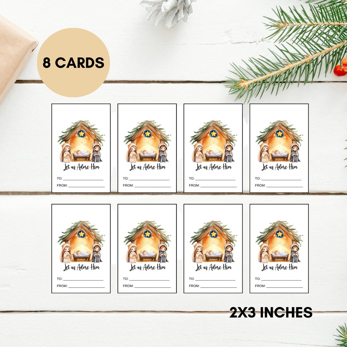 Nativity Gift Tags Printable Nativity Gift Tags Printable Christmas ...