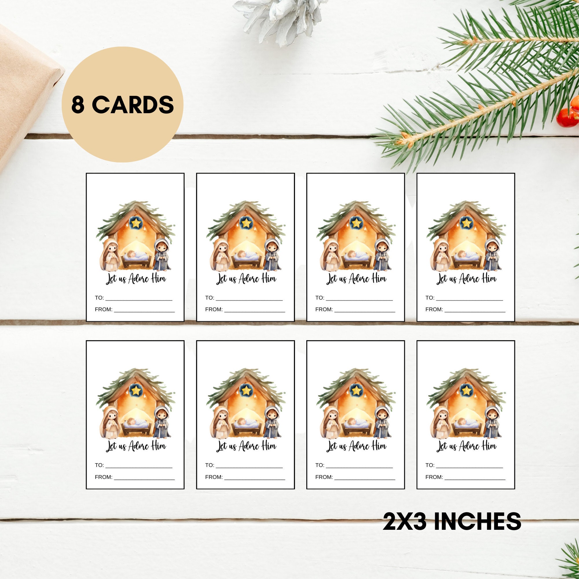 Nativity Gift Tags Printable Nativity Gift Tags Printable Christmas ...