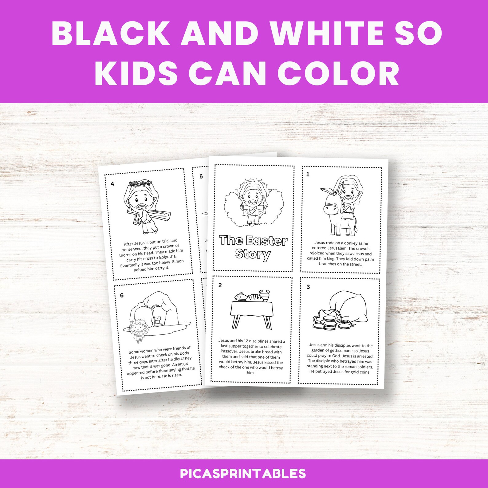 Easter Story Mini Book, Easter Story Cards, Sunday School Craft, the ...