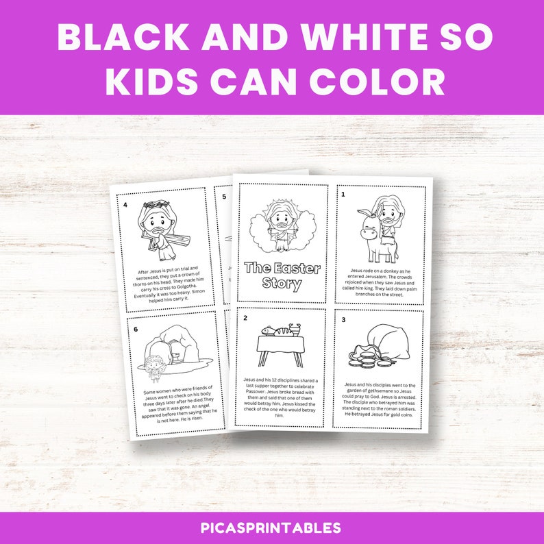 Easter Story Mini Book, Easter Story Cards, Sunday School Craft, the ...