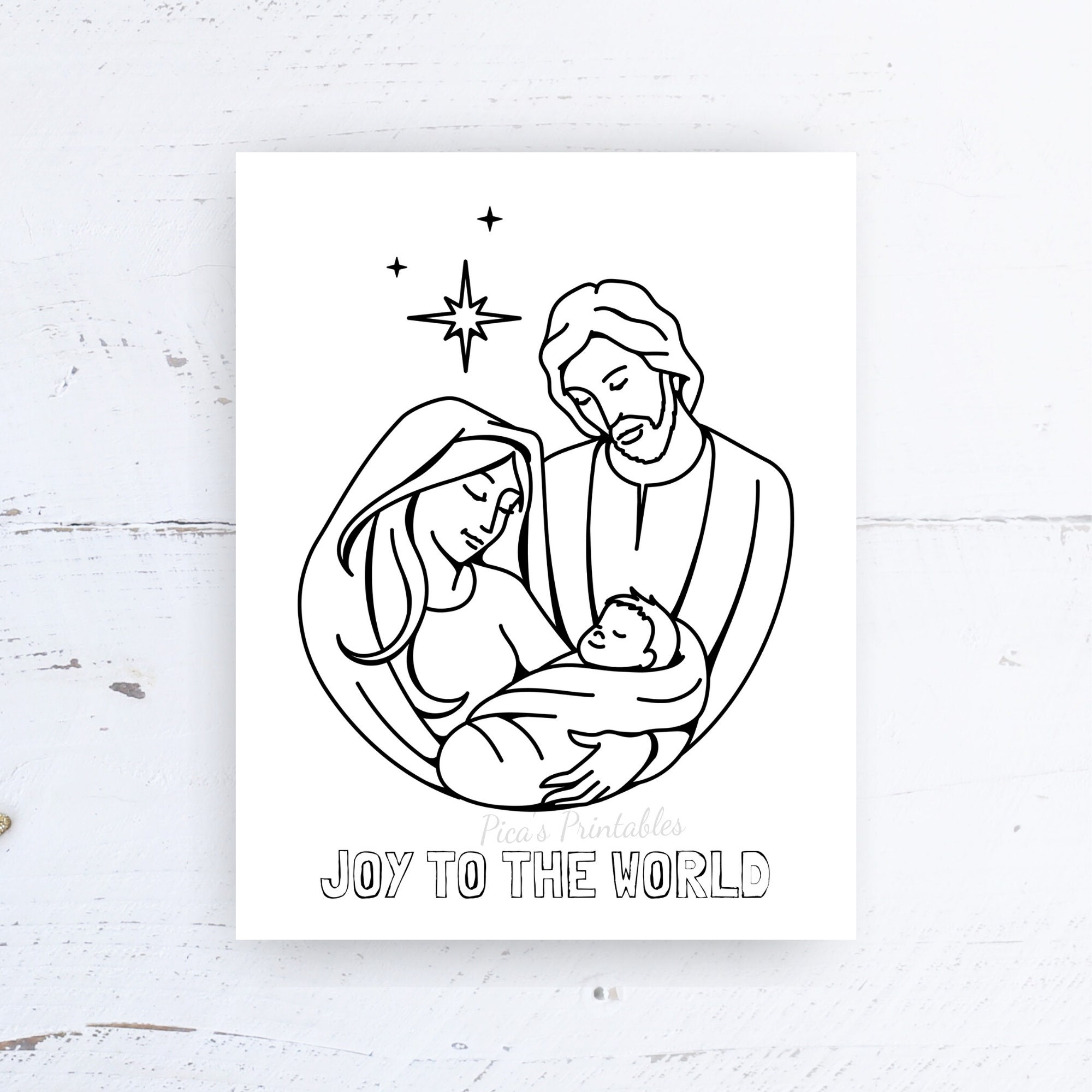 Christmas Coloring Pages, Printable Christmas Coloring Page, Joy to the ...