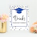 Printable Graduation Party Drink Station Sign, Open House Sign ...