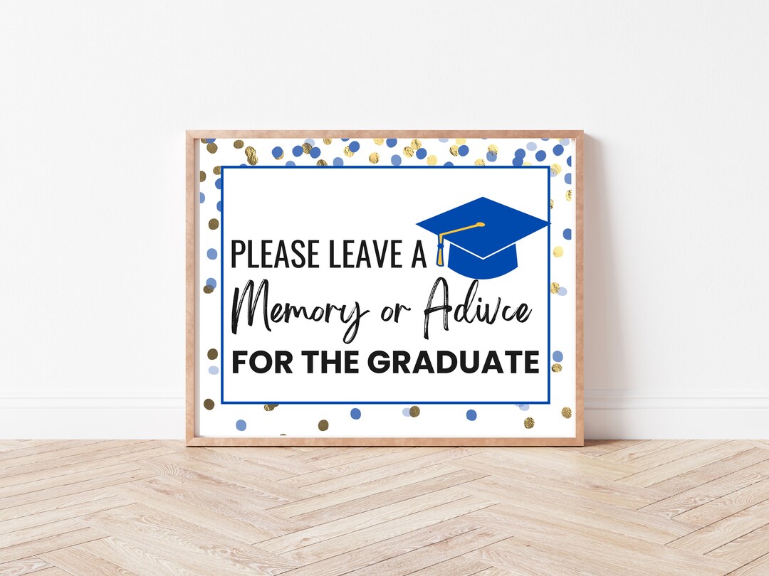 Printable Advice for the Graduate Sign and Cards, High School ...
