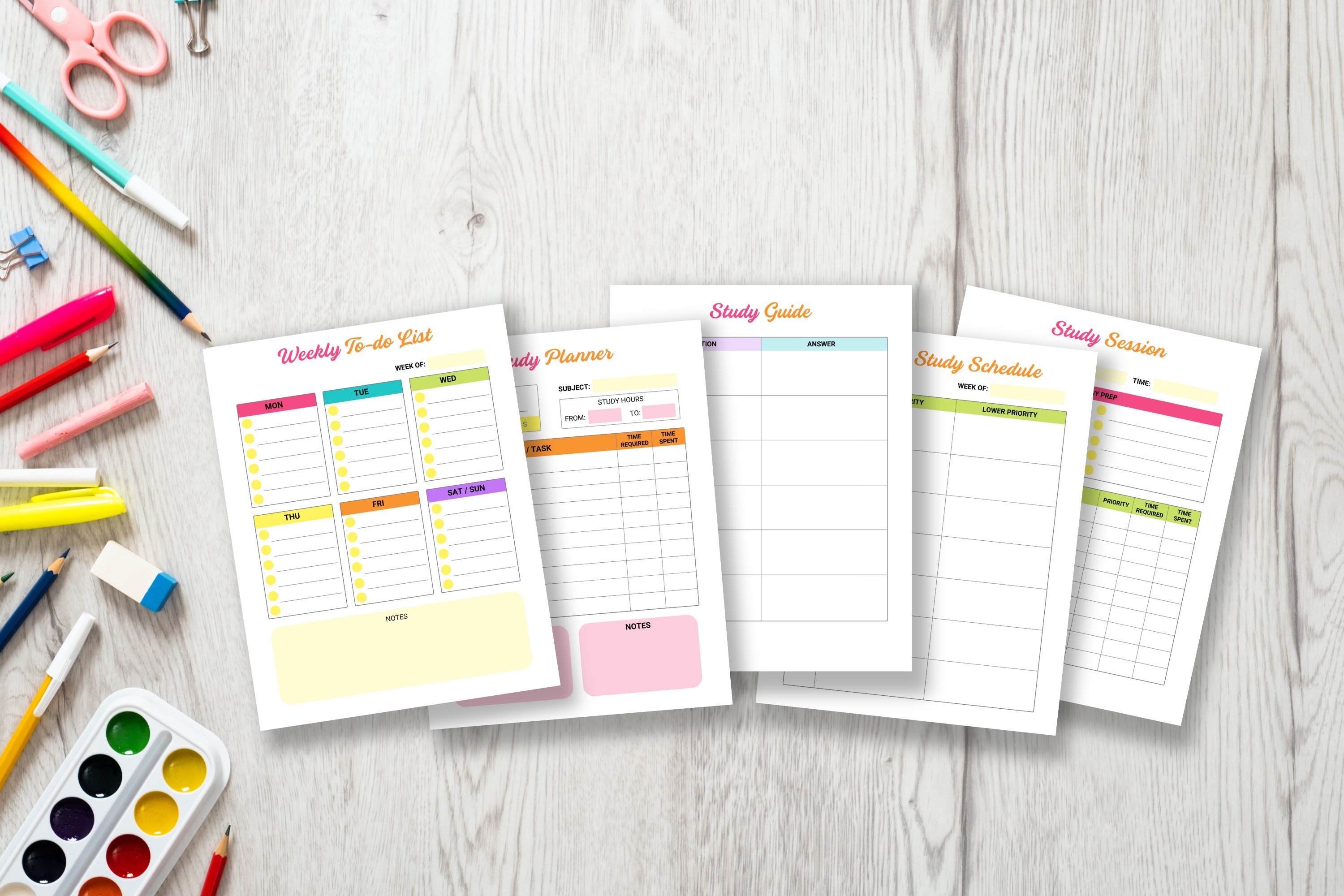 Student Planner, Student Planner Printable, Academic Planner, Academic ...