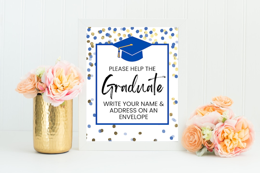 Printable Graduation Address Your Envelope Sign, Address Your Thank You ...