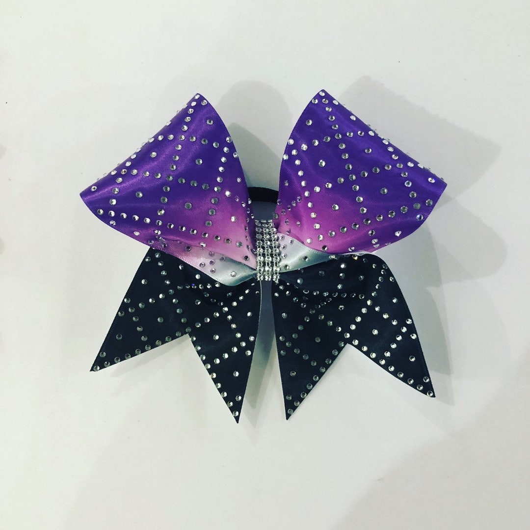 Two Color Sublimatied Criss Cross Rhinestone Cheer Bow - Etsy