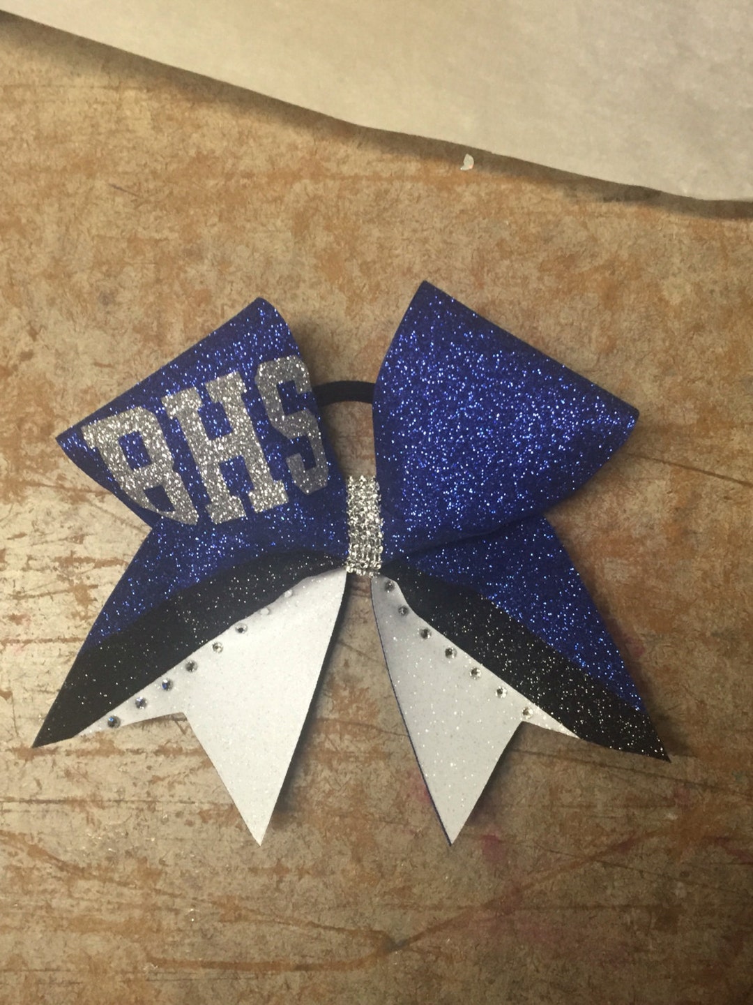 Customized Glitter Rhinestone Cheer Bow - Etsy