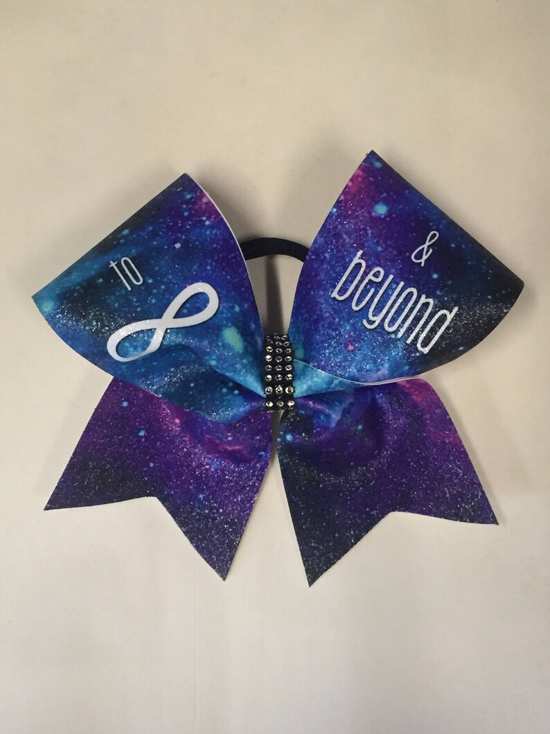 Sublimated Glitter Infinity and Beyond Cheer Bow - Etsy