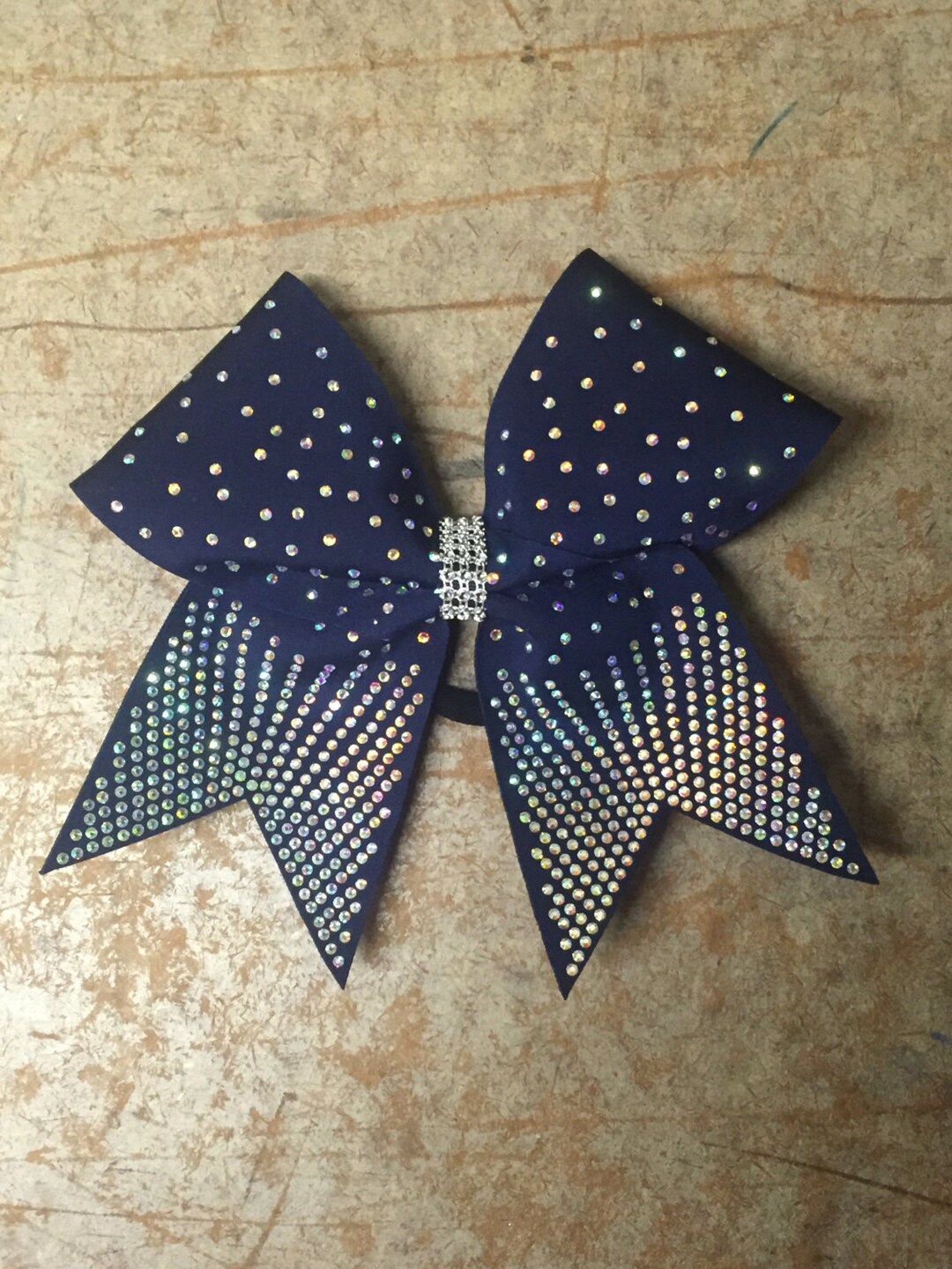 Scattered Rhinestone Tails Cheer Bow - Etsy