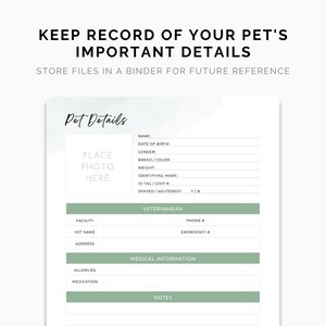 Pet Care Tracker Health Wellness Planner | Cat Health Pet Journal Log ...