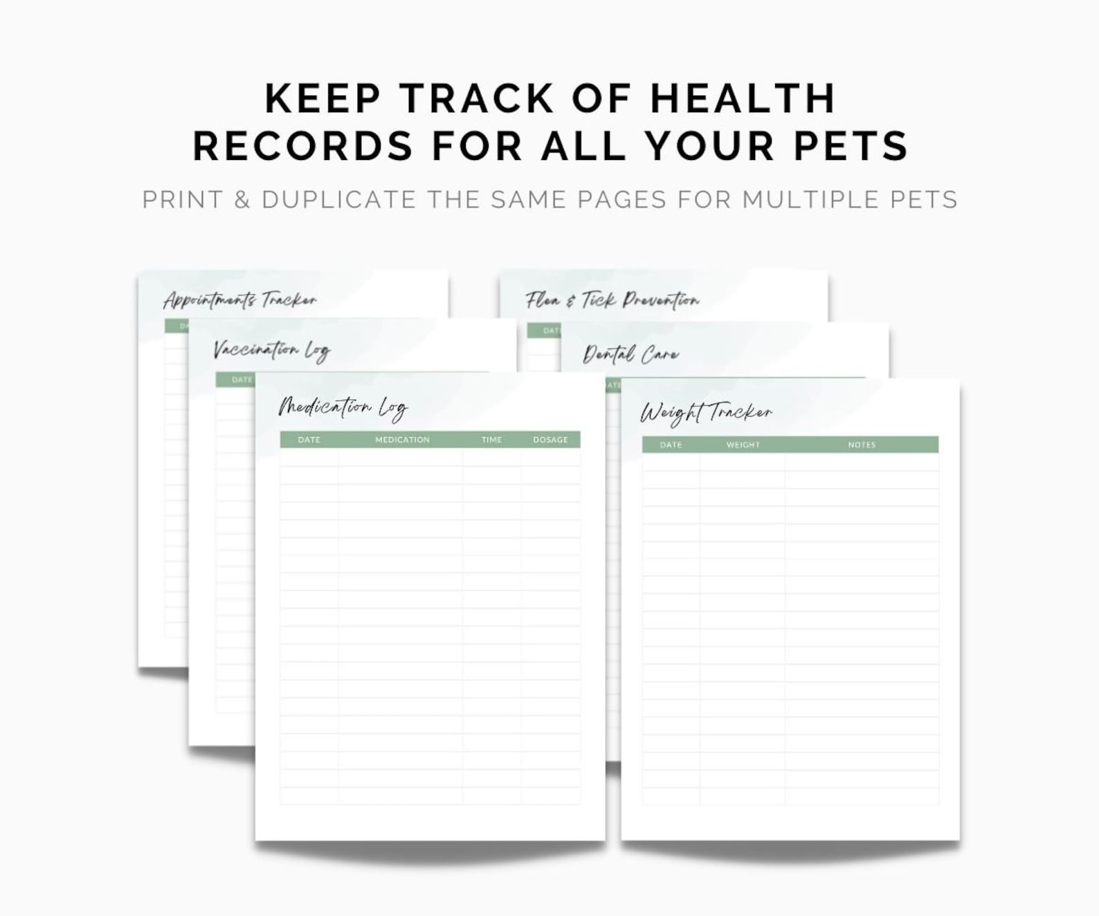 Pet Care Tracker Health Wellness Planner | Cat Health Pet Journal Log ...