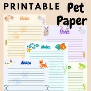 Printable Pet Paper - Etsy