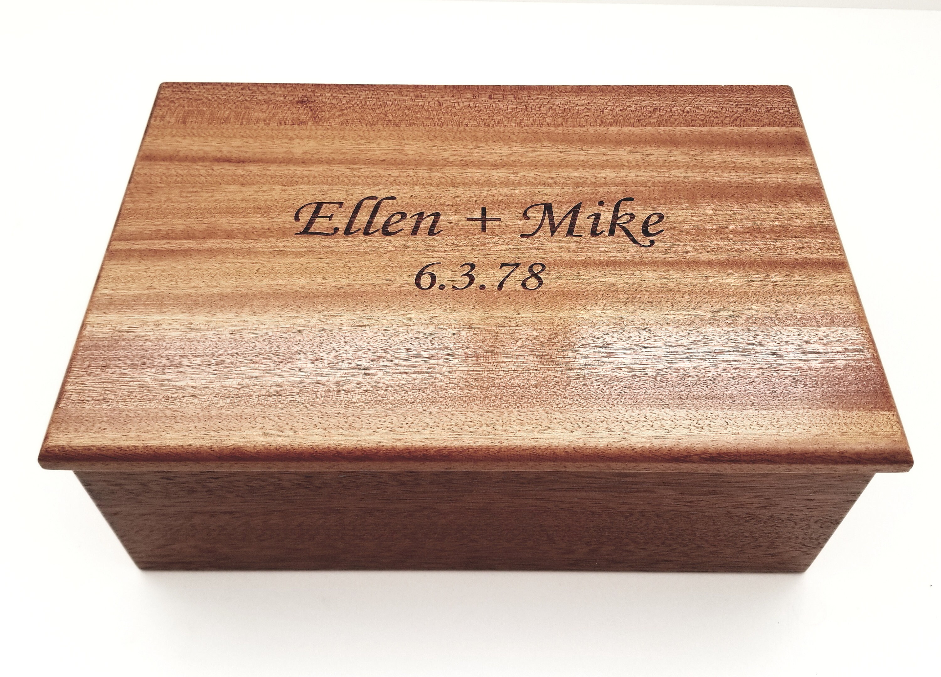 Personalized Memory Box 12x8x4 Custom Initials Hand Made Wood | Etsy