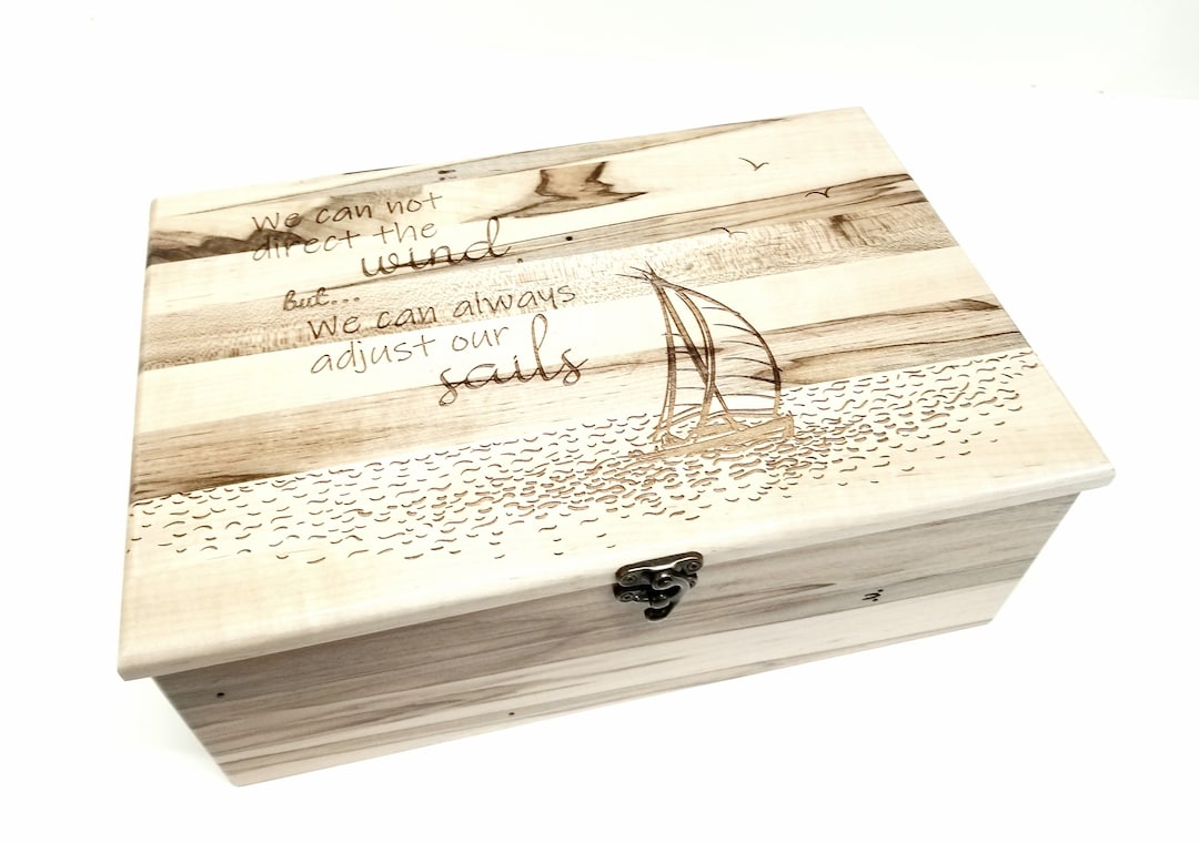 Personalized Sailing Memory Box 12x8x4,custom Hand Made Wood Keepsake ...