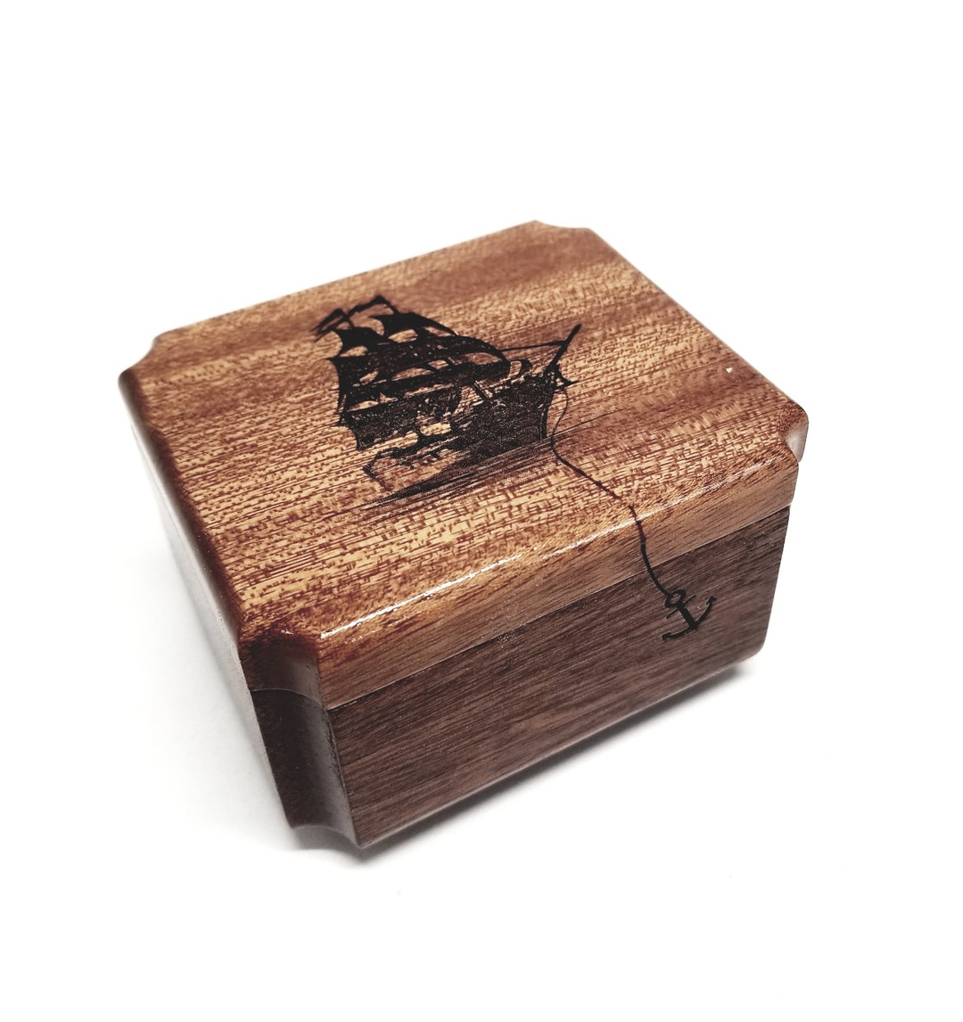 Personalized Pirate Ship Music Box Choose Your Song, Custom Small Music ...