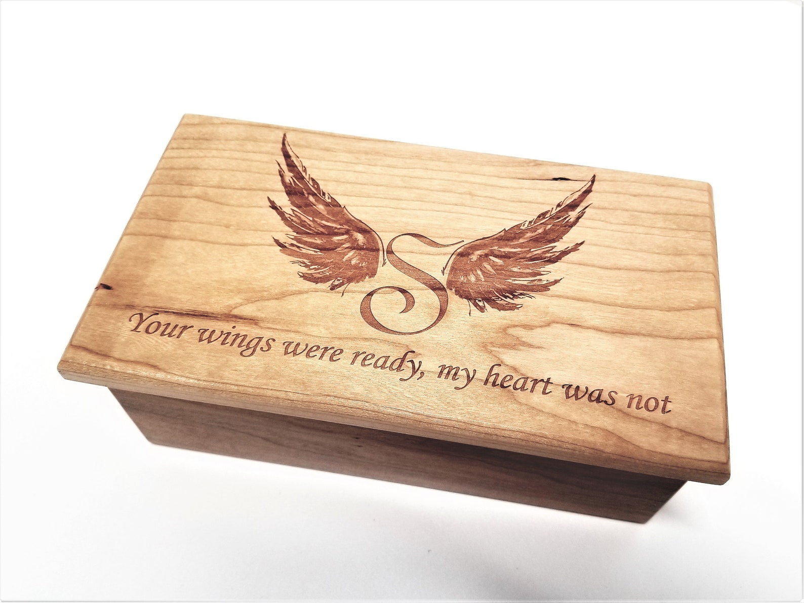 Personalized Angel Memory Urn Box Custom Hand Made Wood - Etsy