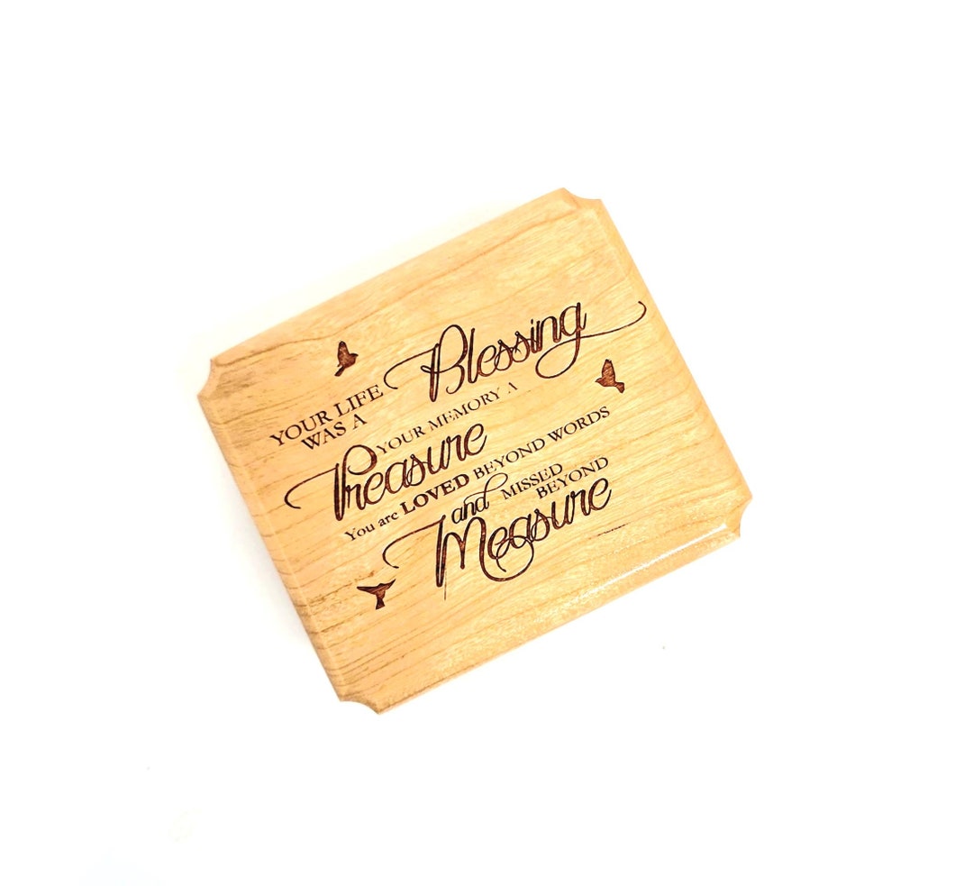 Personalized 'blessing Treasure Measure' Poem Mini Urn, Custom Sharable ...