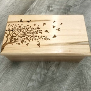 Personalized Music Box, Handmade Hardwood Music Box,tree With Birds ...