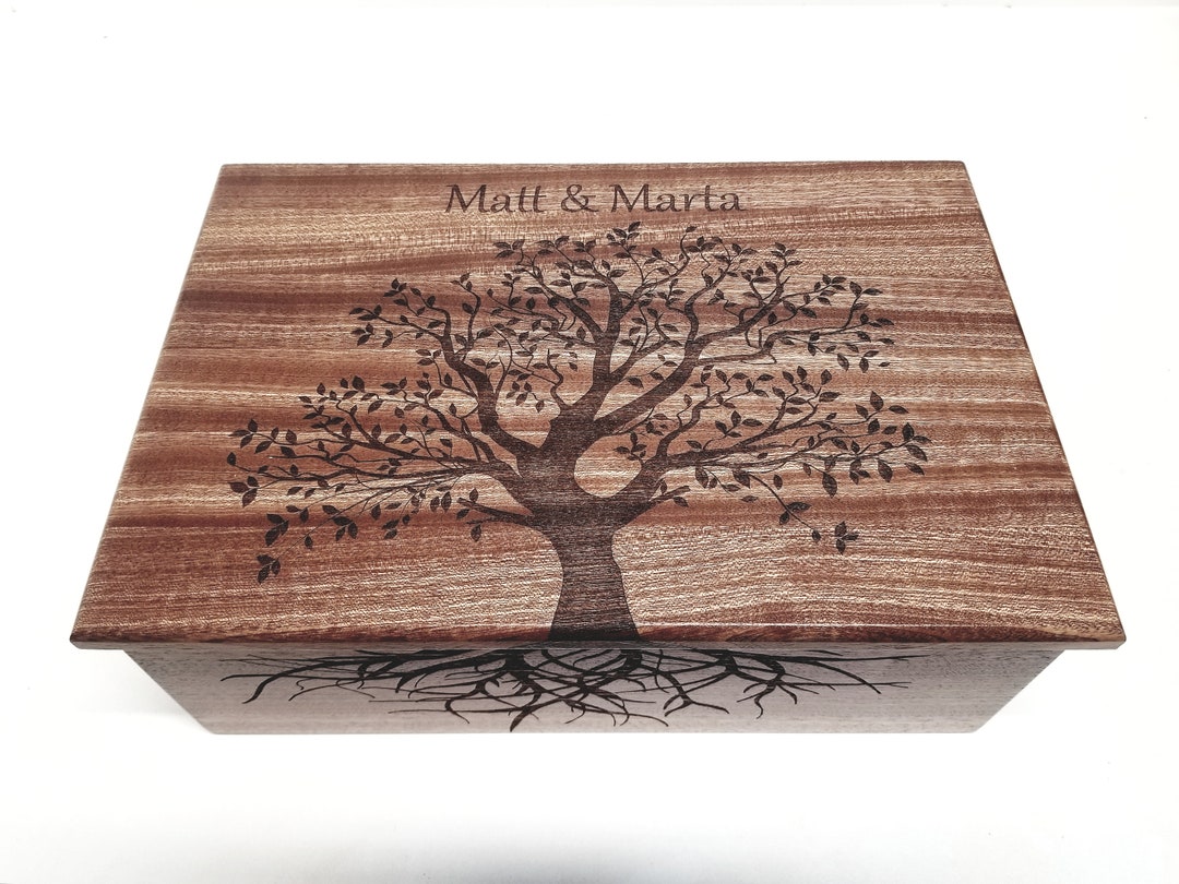 Personalized Tree of Life Memory Box 12x8x4, Custom Hand Made Wood ...