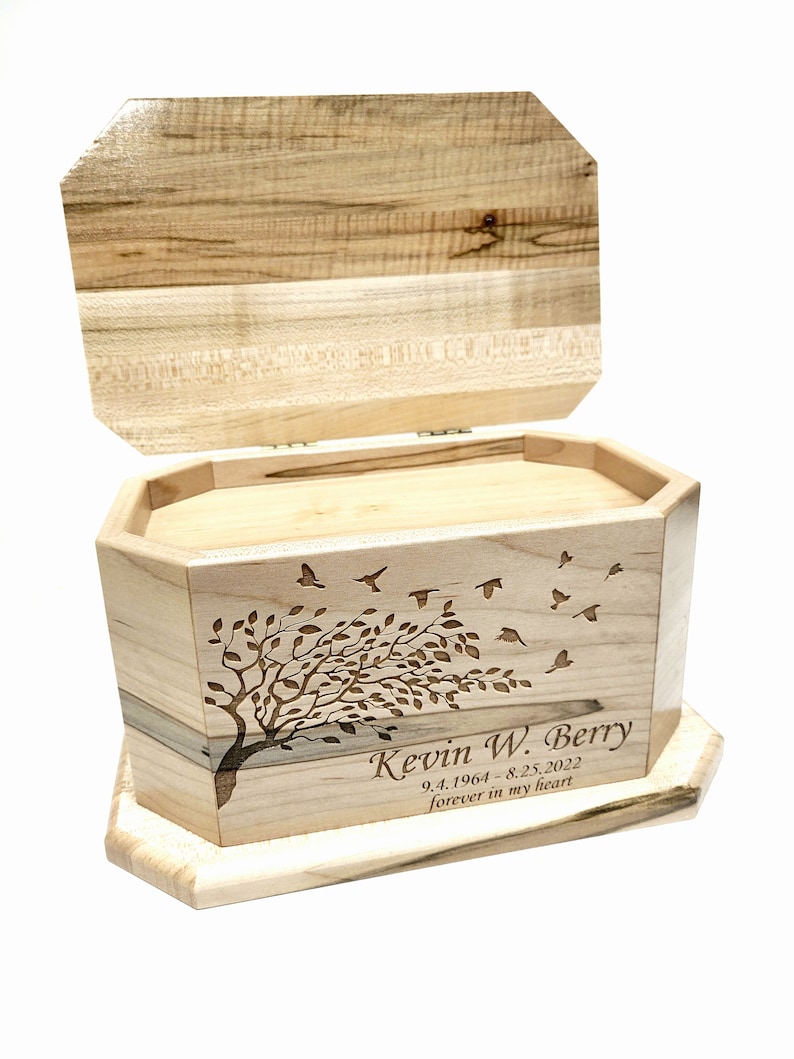 Farming Urn Custom Engraved, Farming Design Handmade Wooden Urn ...