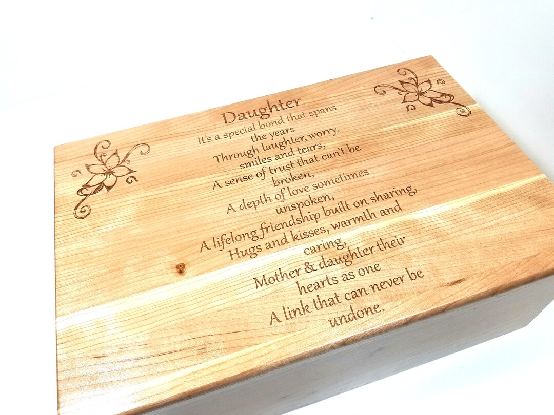 Personalized Daughter Memory Box 12x8x4, Gift From Mother Father to ...