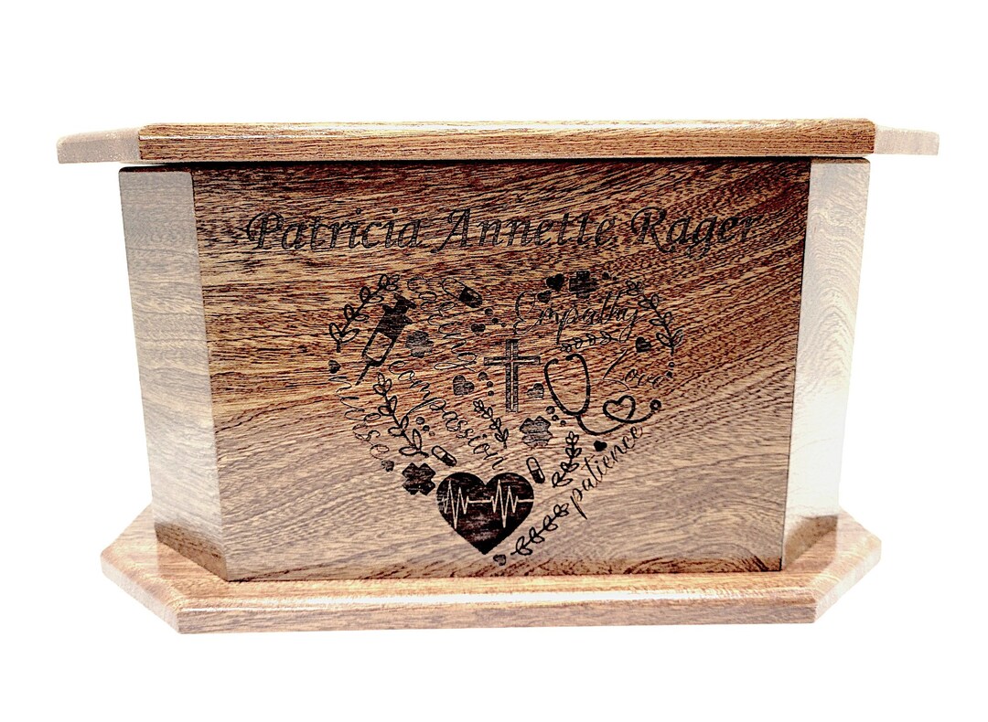 Medical Urn Custom Engraved, Handmade Wooden Urn, Nurse Urn, Doctor Urn ...