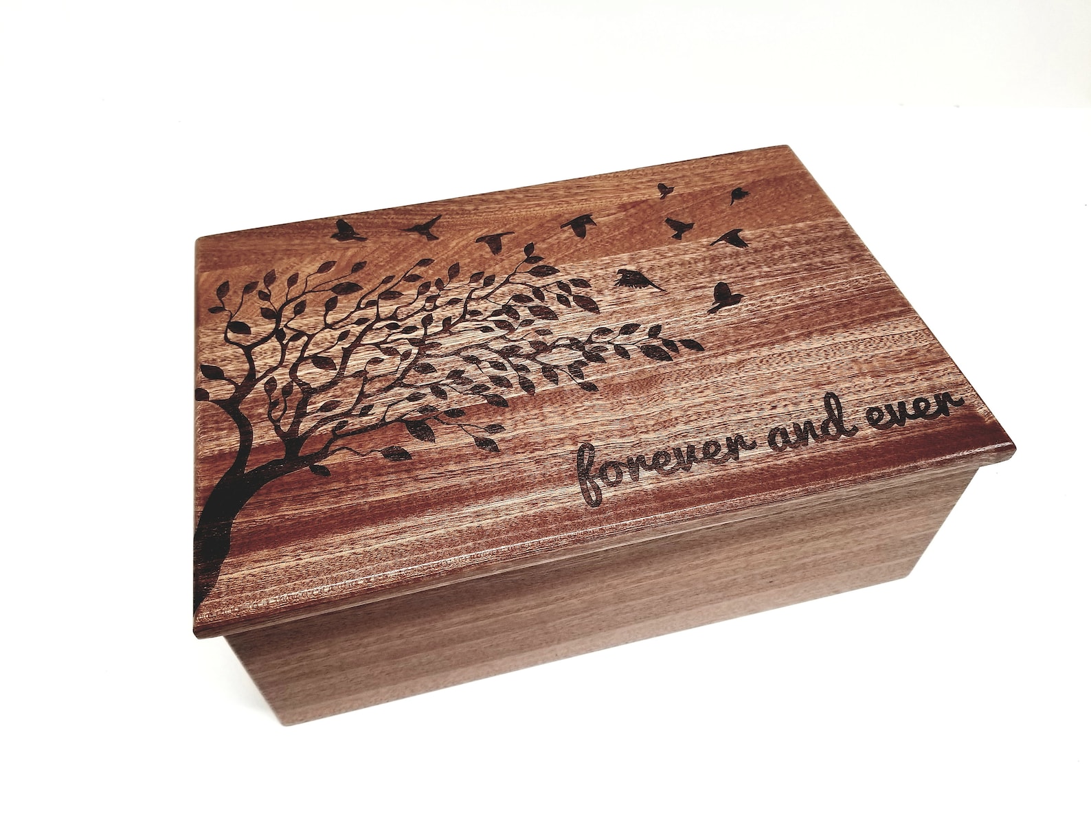 Personalized Tree Memory Box 12x8x4, Custom Hand Made Wood Keepsake Box ...