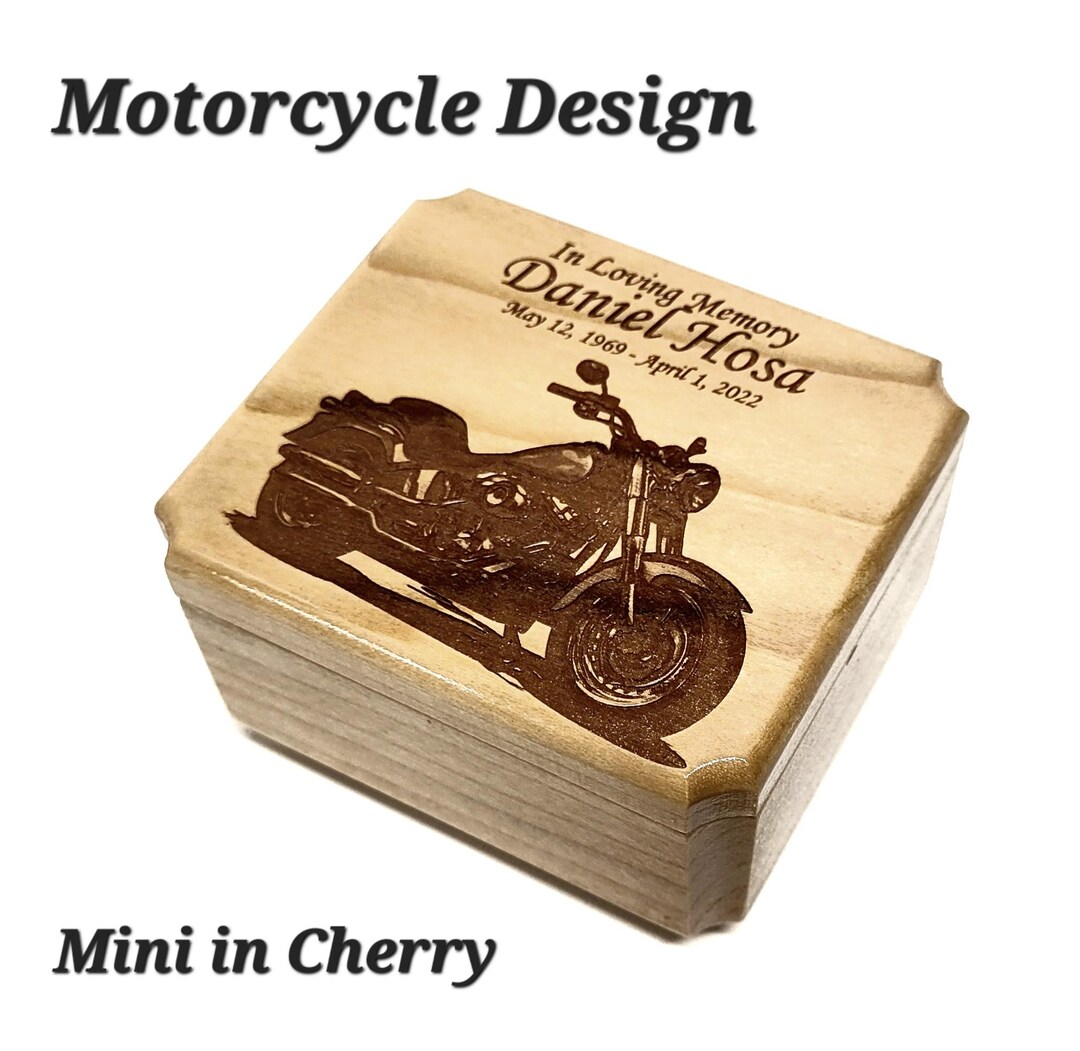 Motorcycle Mini Urn Add Text, Hammer & Board Mini Urn, Custom Sharable ...
