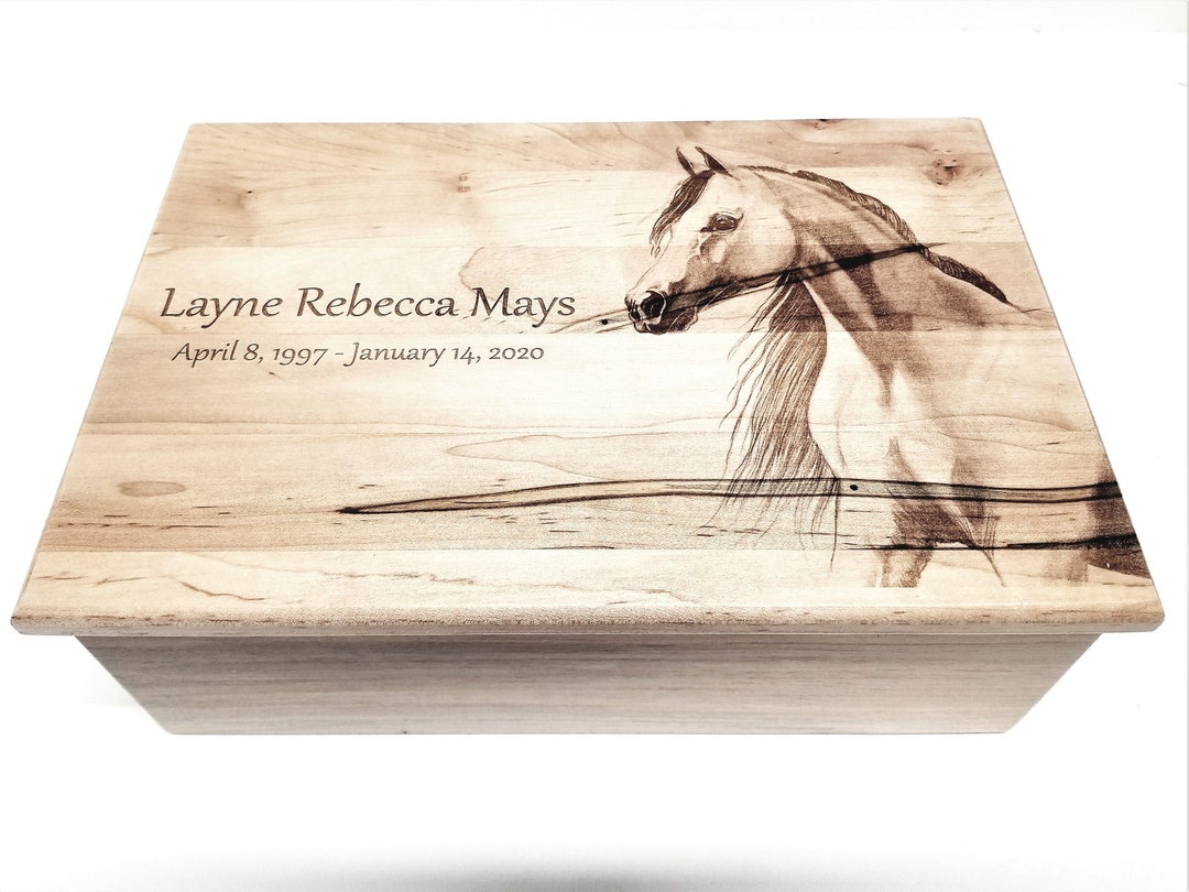 Personalized Horse Keepsake Box 12x8x4, Custom Hand Made Wood Keepsake ...