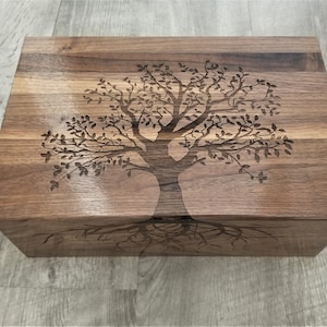 Personalized Tree of Life Memory Box 12x8x4, Custom Hand Made Wood ...