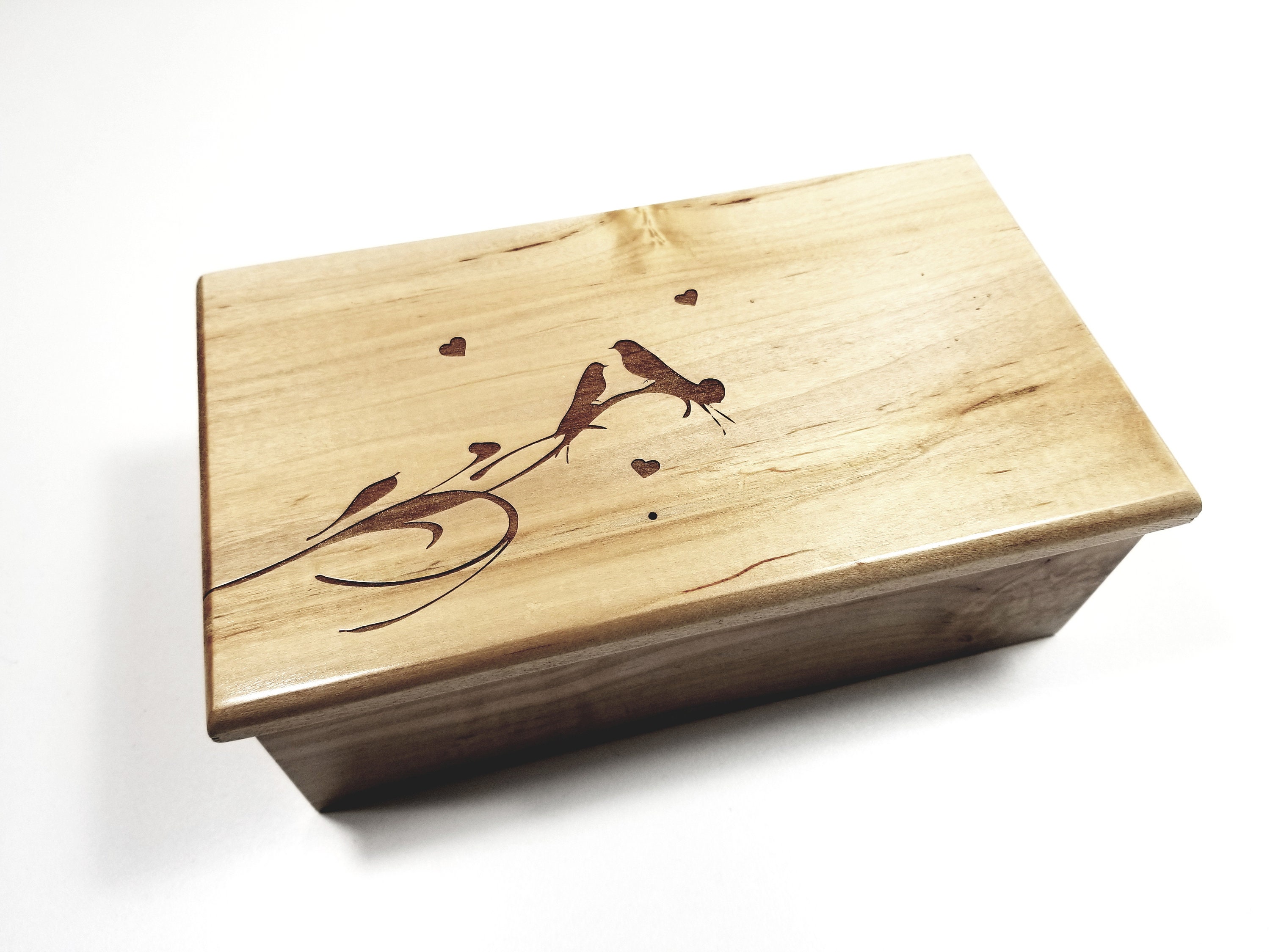 Personalized Love Birds Music Box Handmade Hardwood Music | Etsy