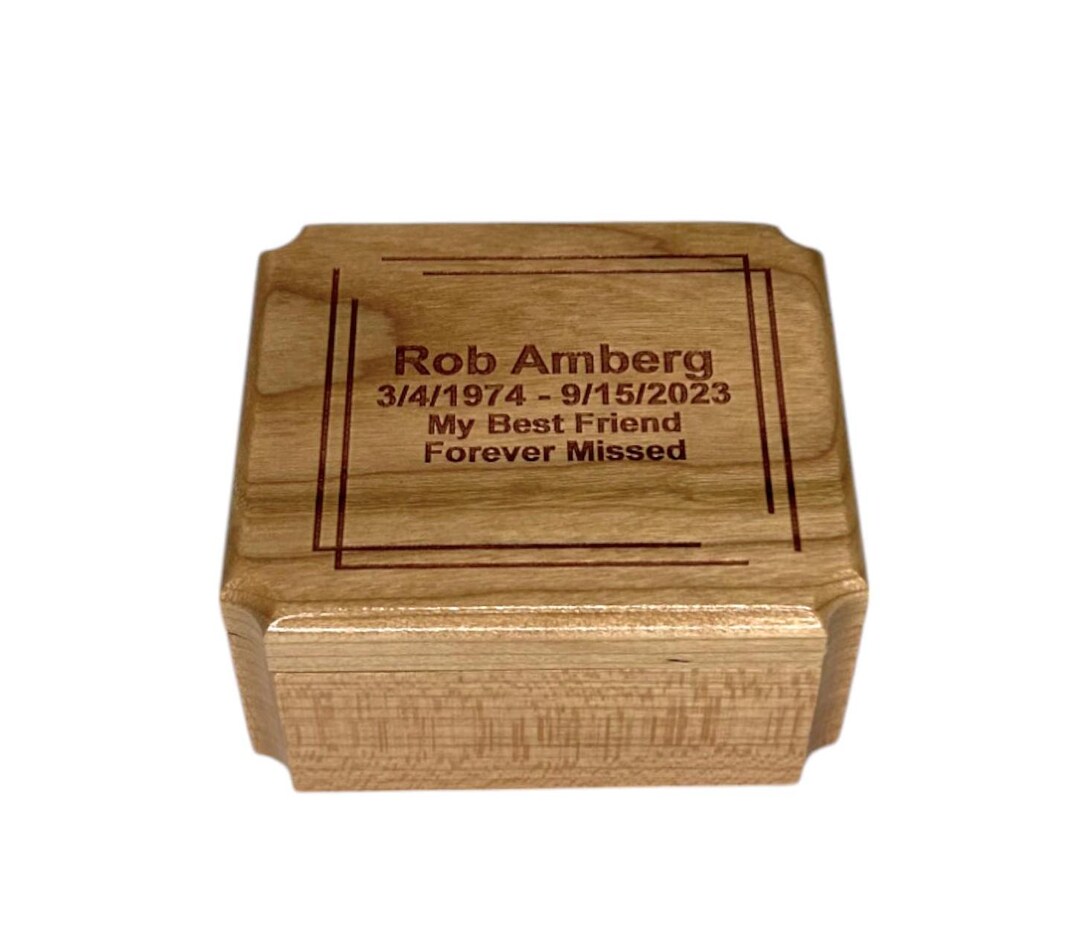 Simple Border Mini Urn Add Text , Custom Sharable Urn, Urns to Keep ...