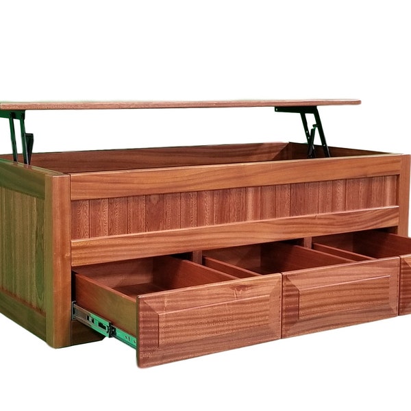 Wooden Table Top Storage Drawers - Etsy