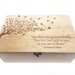 Personalized Tree Memory Box 12x8x4, Custom Hand Made Wood Keepsake Box ...