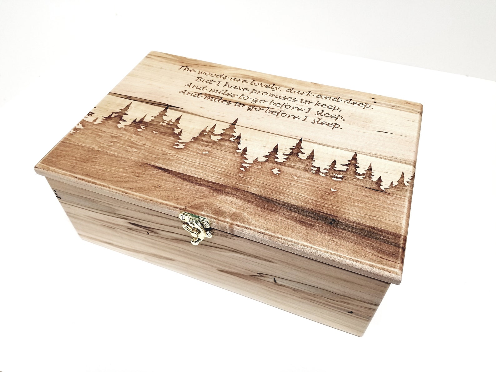 Personalized Forest Trees Memory Box 12x8x4 Custom Hand Made - Etsy
