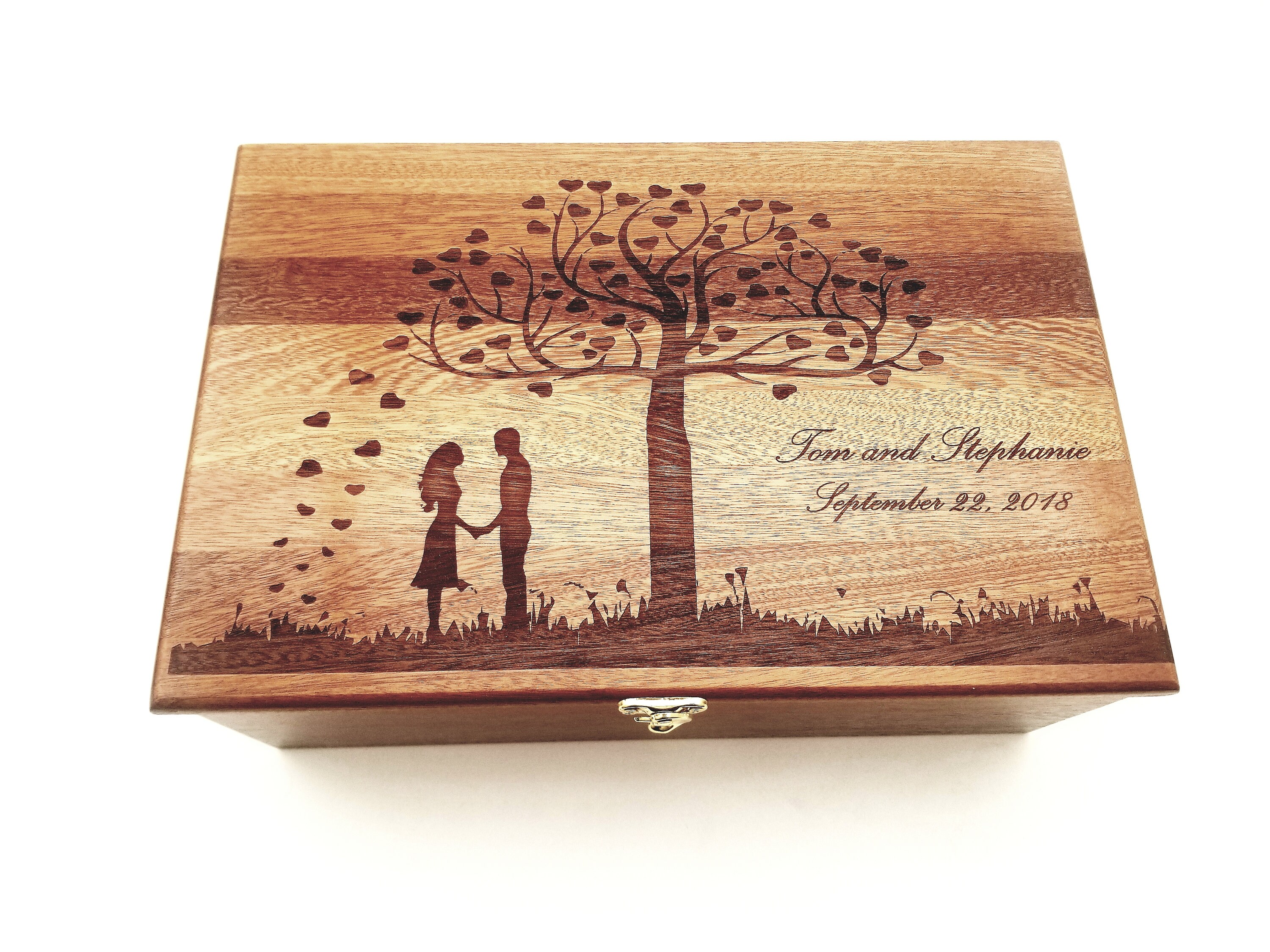 Personalized Couples Memory Box 12x8x4 Custom Hand Made Wood | Etsy