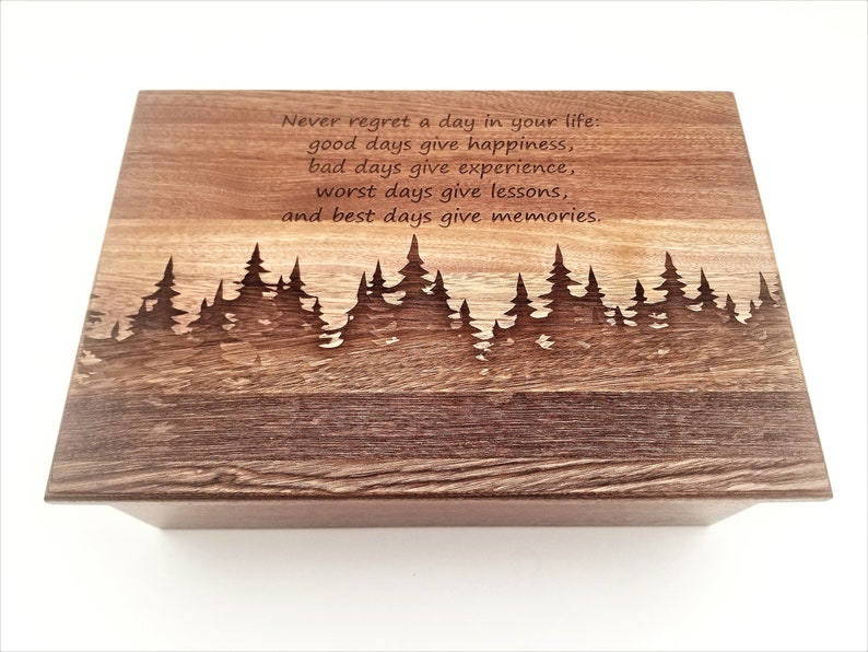 Personalized Forest Trees Memory Box 12x8x4 Custom Hand Made - Etsy