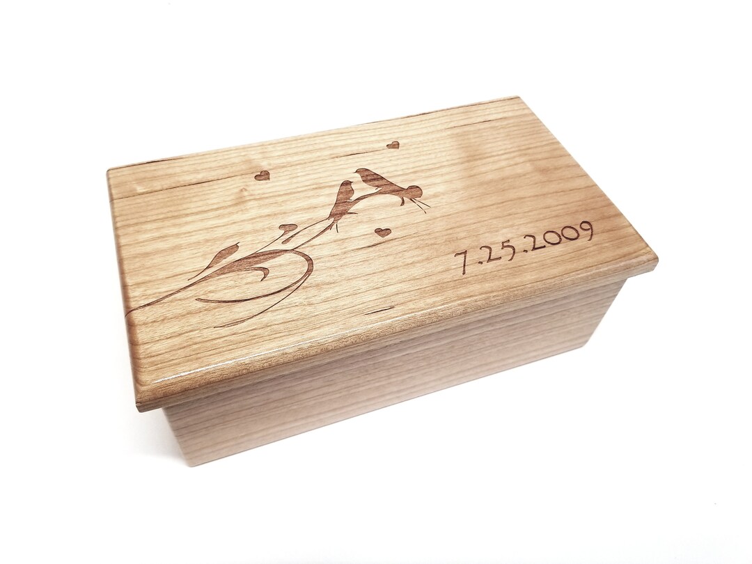 Personalized Love Birds Music Box, Handmade Hardwood Music Box, Couple ...