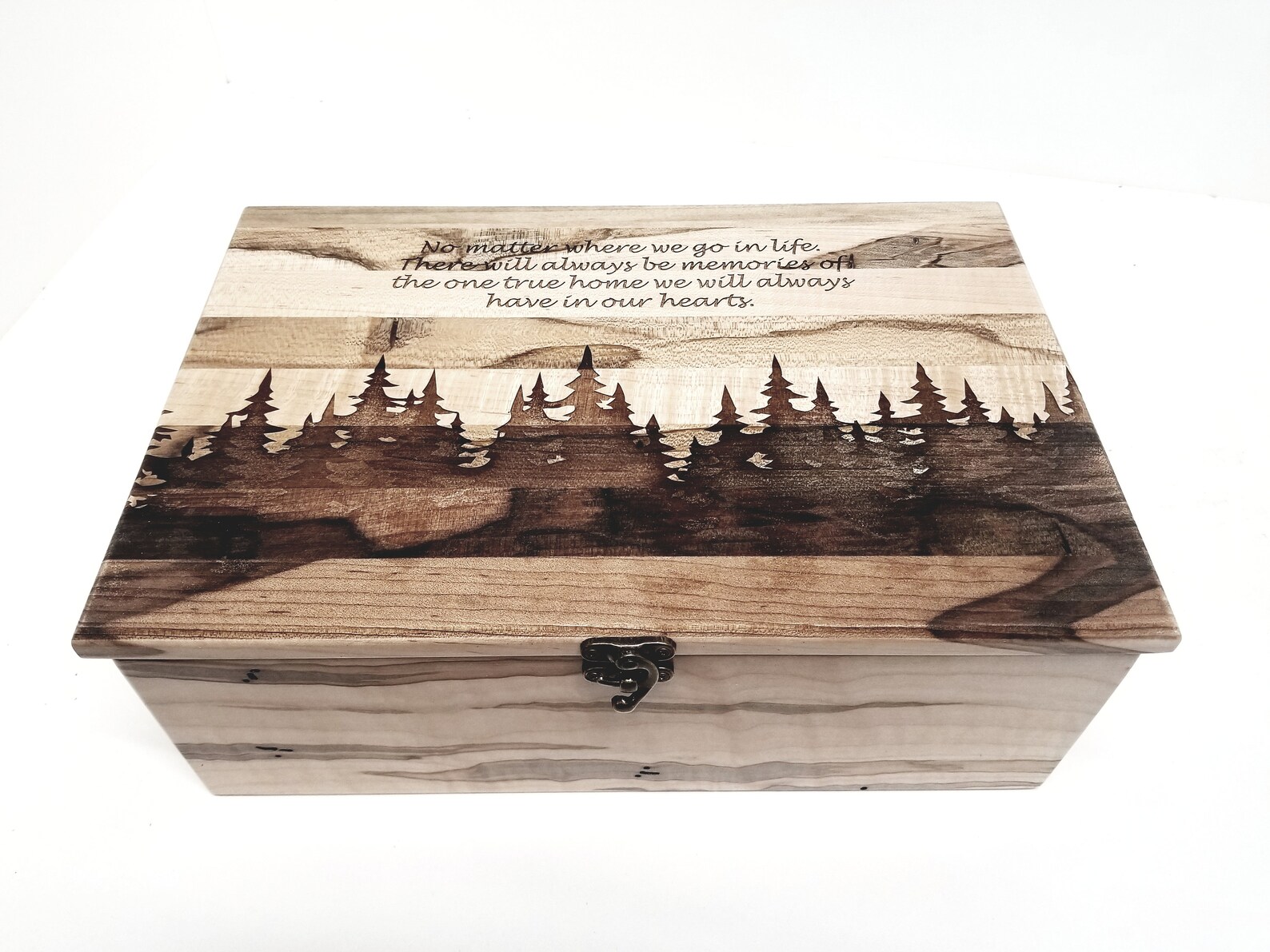 Personalized Forest Trees Memory Box 12x8x4 Custom Hand Made - Etsy