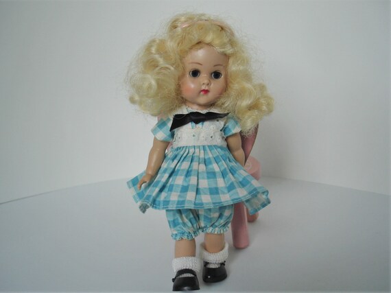 Vintage 1953 PL Strung Vogue Ginny Doll wearing her Hope Outfit Dolls ...