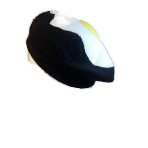Black Egg Beret Fried Egg Hat Black Hat Women's Hat - Etsy UK