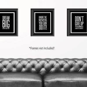 Dream Big Famous Quotes 3 Poster Set Motivational Teen Boy Girl Art ...