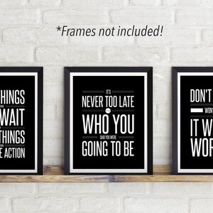 Don't Give up 3 Poster Set Motivational Inspirational Quote Art Posters ...