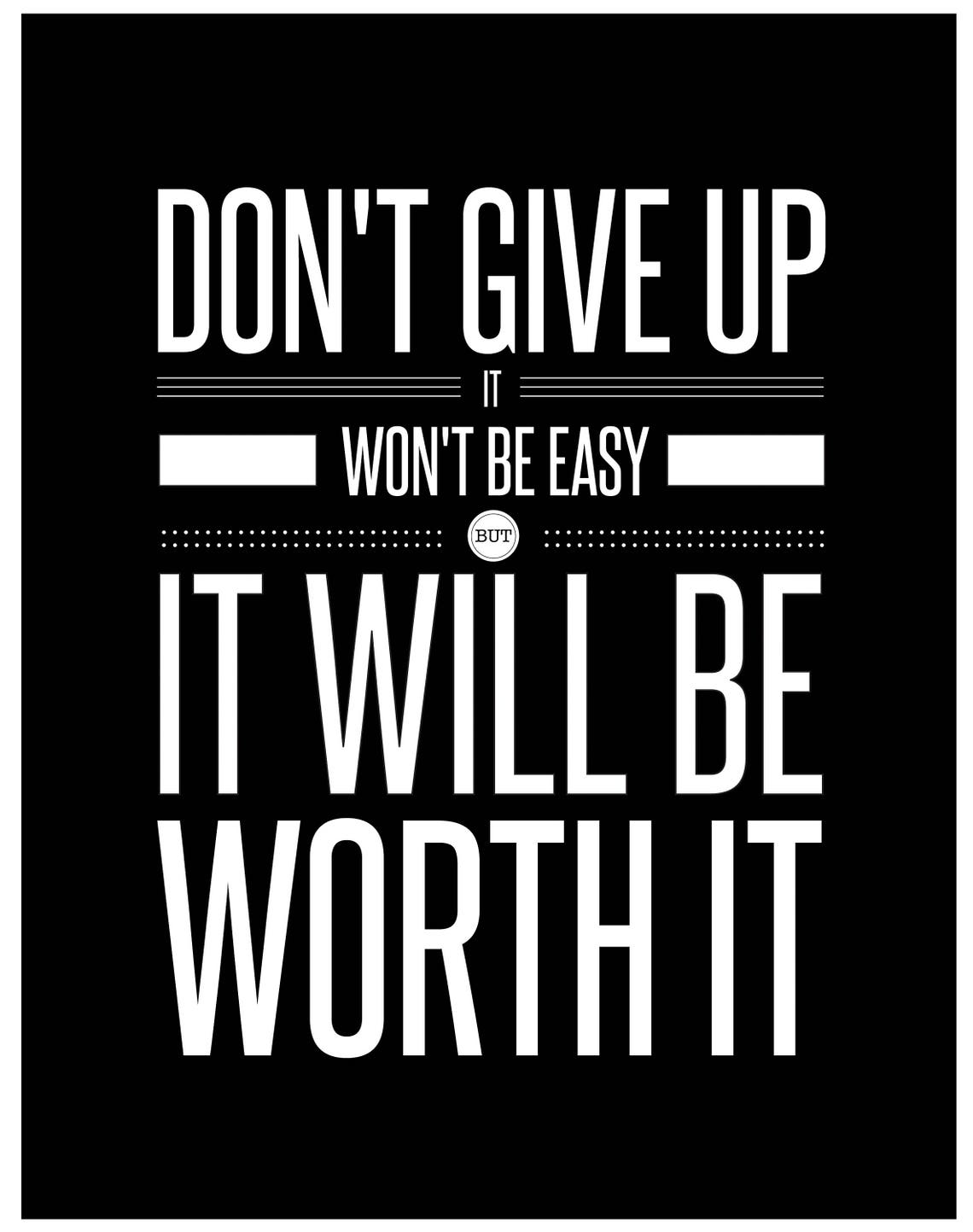 Dont Give Up 3 Poster Set Motivational Inspirational Quote Art Posters