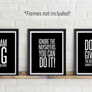 Dream Big Famous Quotes 3 Poster Set Motivational Teen Boy Girl Art ...