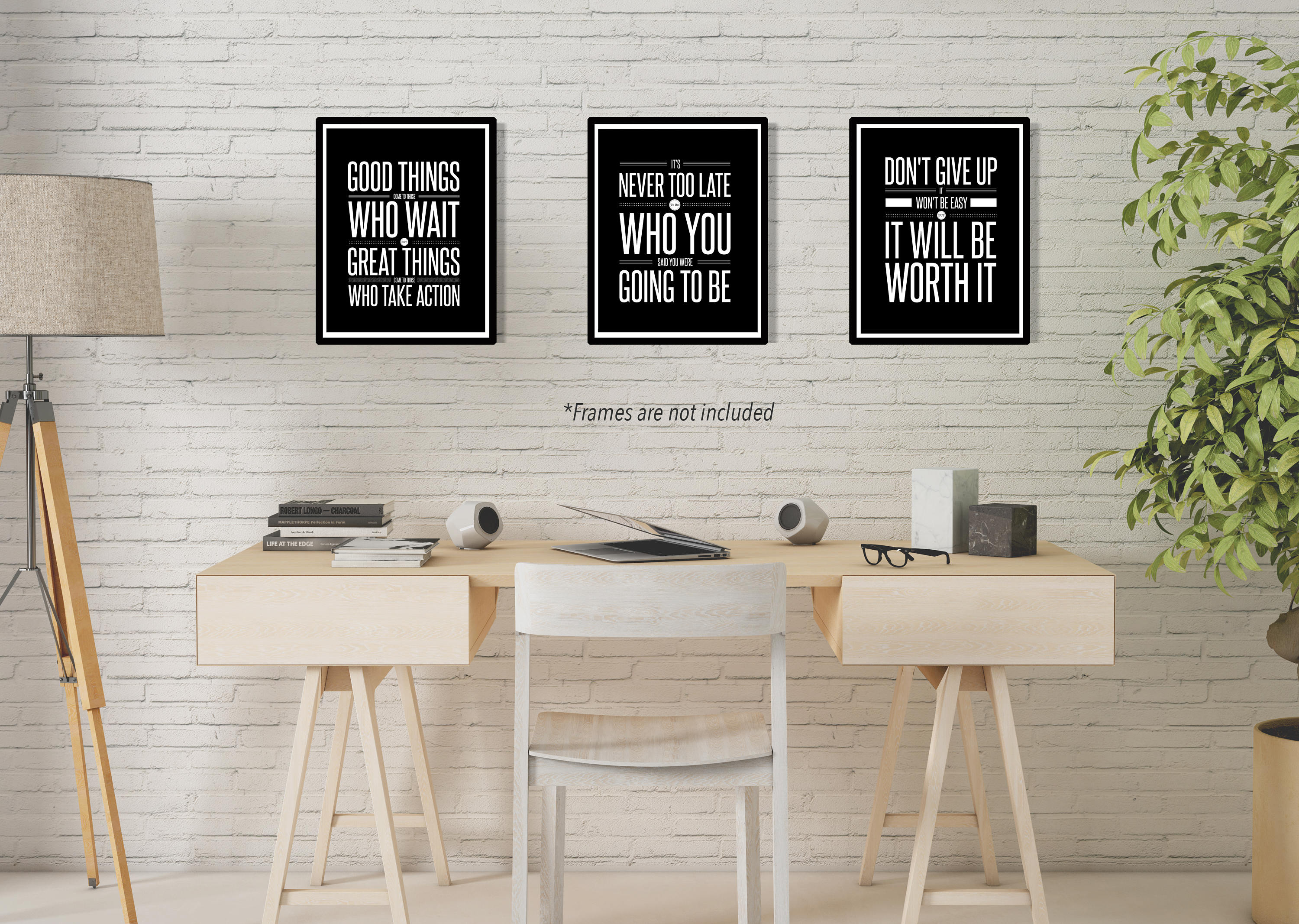 Don't Give up 3 Poster Set Motivational Inspirational Quote Art Posters ...