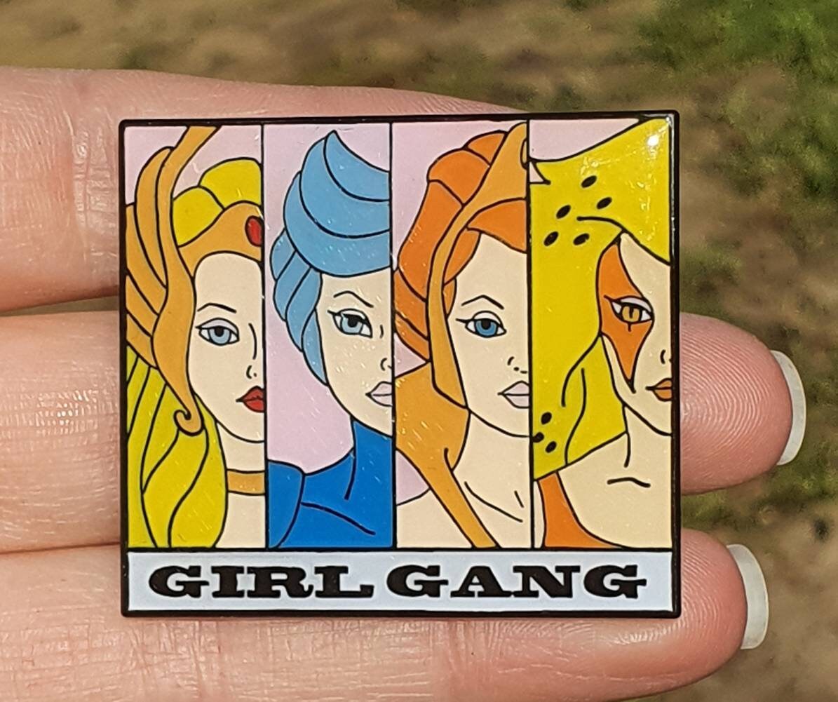GIRL GANG Pin She-ra Teela Steelheart and Cheetara. 80s | Etsy