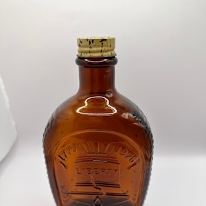 Vintage Bicentennial Brown Syrup Bottle 1776 1976 Liberty Bell Log ...