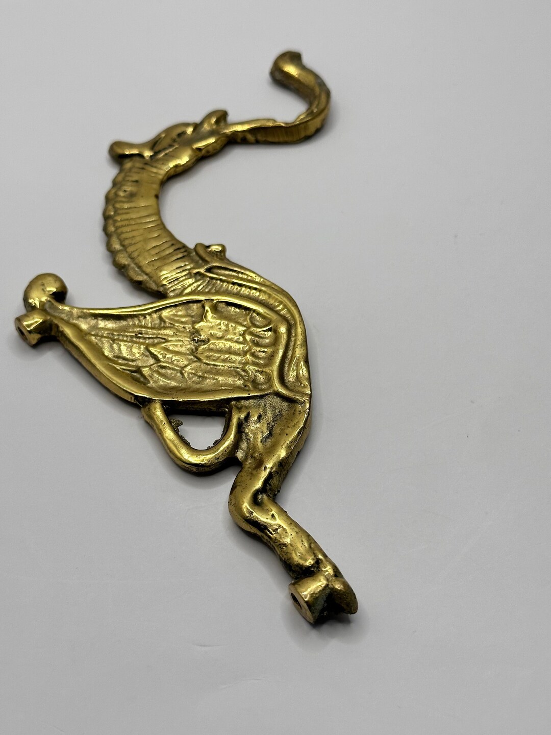 Vintage Brass Dragon Drawer Pull - Etsy